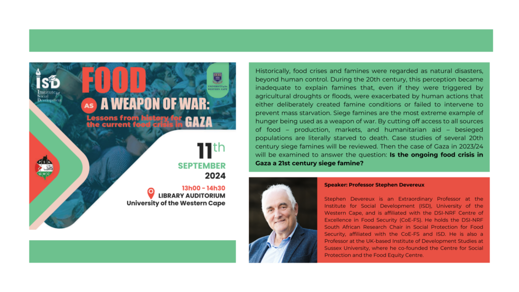 Hunger as a weapon of war: Lessons from history for the current food ...